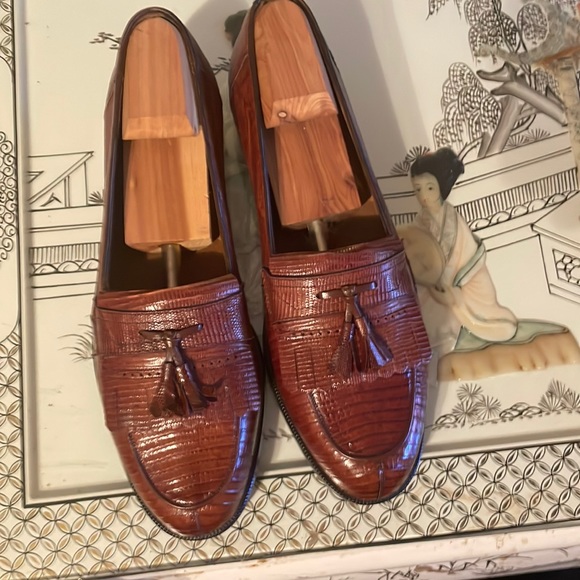 Mezlan | Shoes | Mezlan Platinum Genuine Lizard Skin Loafers | Poshmark